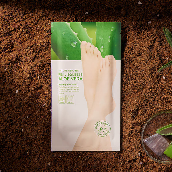 REAL SQUEEZE Aloe Vera Peeling Foot Mask – NATURE REPUBLIC
