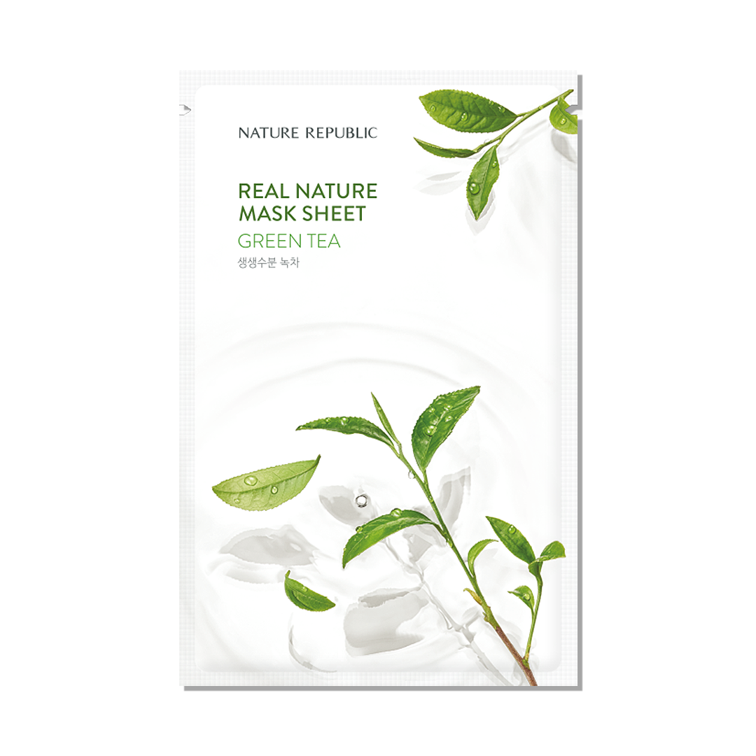 REAL NATURE Green Tea Mask Sheet – NATURE REPUBLIC