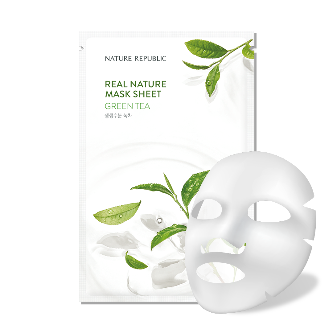REAL NATURE Green Tea Mask Sheet – NATURE REPUBLIC