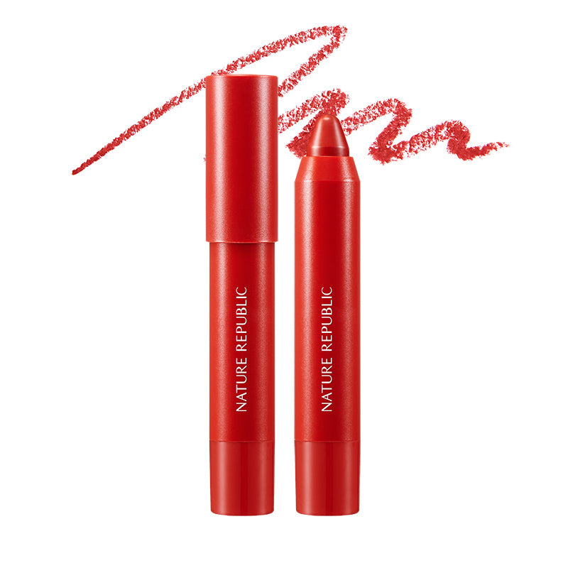 BY FLOWER Eco Crayon Lip Velvet 04 Chilli Red – NATURE REPUBLIC